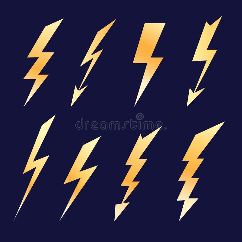 Lightning icon set stock vector. Illustration of pale - 47772252