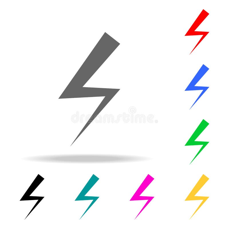 Lightning Icon - Vector Illustration. Elements in Multi Colored Icons ...