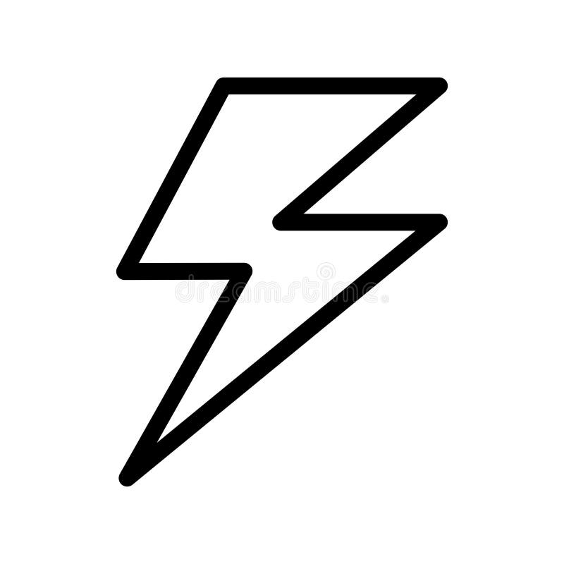 Lightning Warning Icon Vector Isolated on White Background, Lightning ...