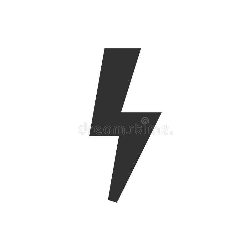 Lightning Icon Vector. Simple Flat Symbol. Vector Illustration on White ...