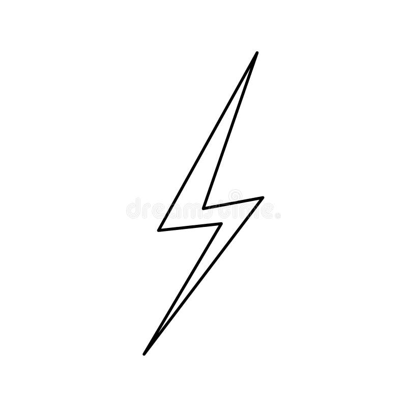 Lightning Icon on a White Background, Vector Illustration Stock Vector ...