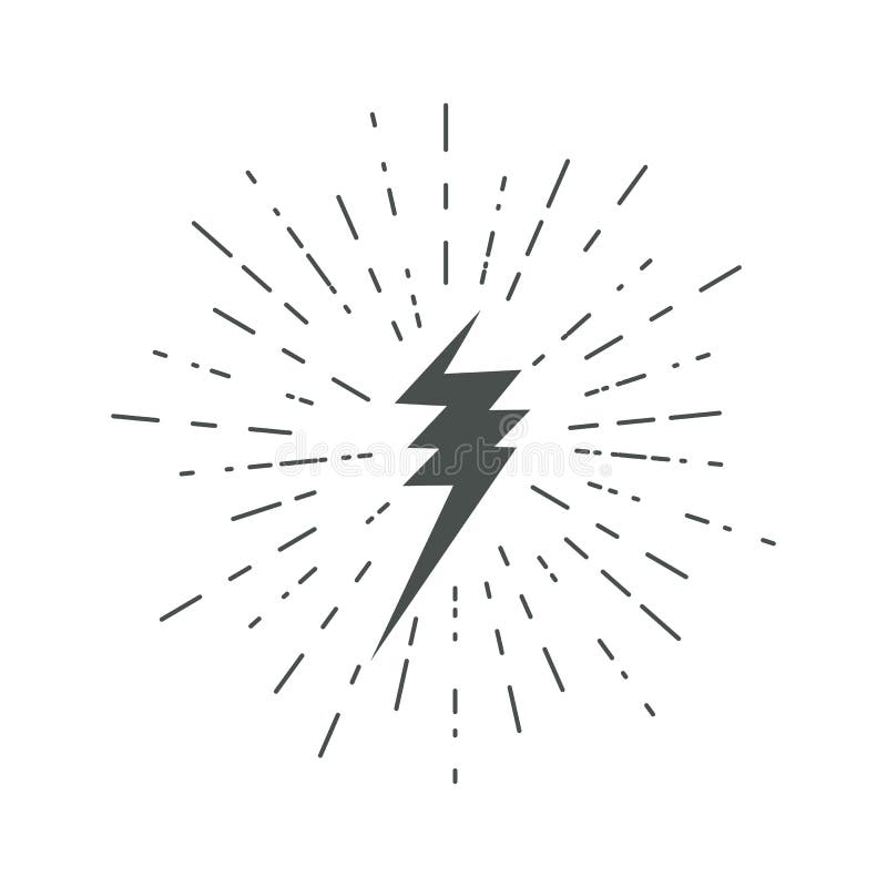 Lightning Icons. Thunder. Lightning Strike Stock Illustration ...