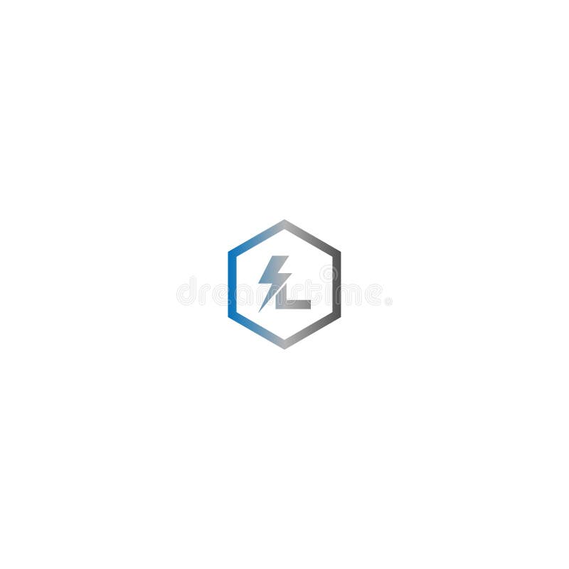 Lightning Letter L Logotype Gradient Color Stock Vector - Illustration ...