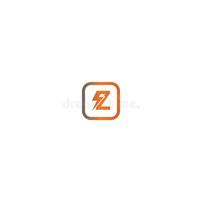 Lightning Letter Z Logotype Gradient Color Stock Vector - Illustration ...