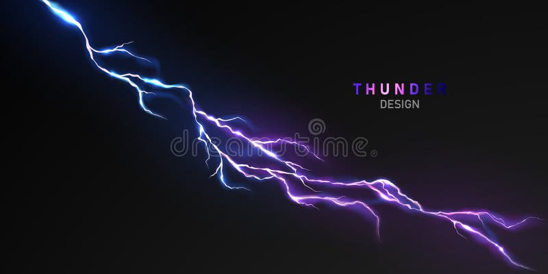 Lightning Light Effect Background Realistic Flash with Lightning ...