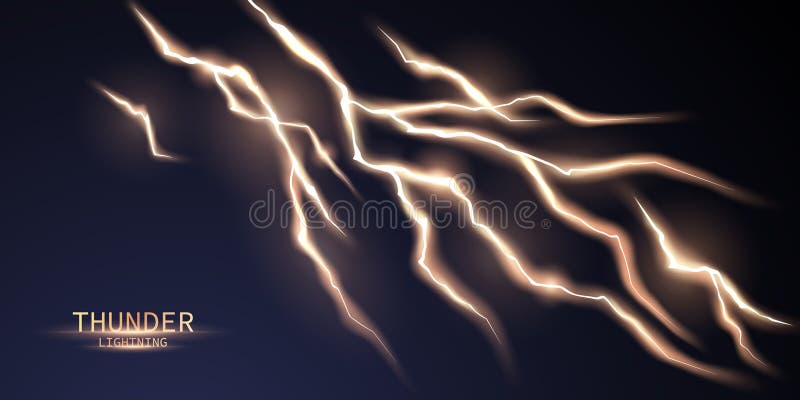 Lightning Light Effect Background Realistic Flash with Lightning ...