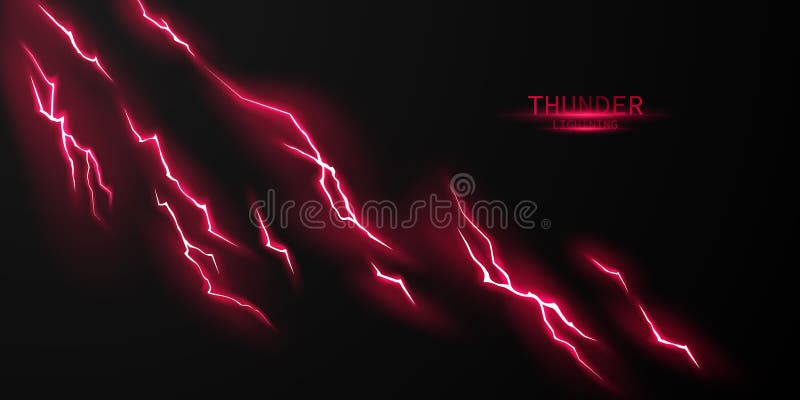 Lightning Light Effect Background Realistic Flash with Lightning ...