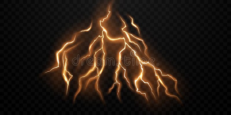 Lightning Light Effect Background Realistic Flash with Lightning ...