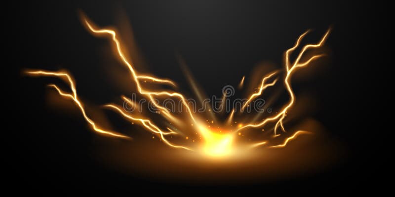 Lightning Light Effect Background Realistic Flash with Lightning ...