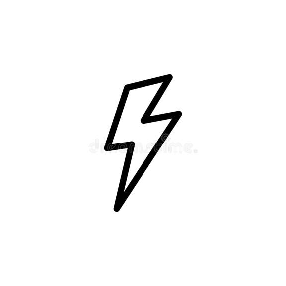 Lightning Line Icon Vector Design Stock Vector - Illustration of ...