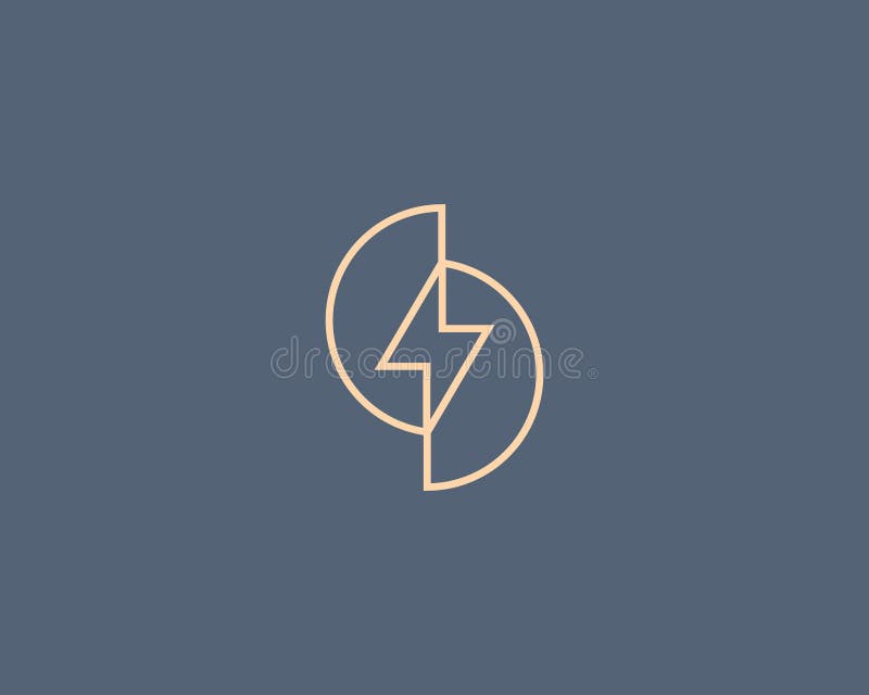 Lightning Linear Logo Design. Charge Flash Sign. Creative Thunder Icon ...