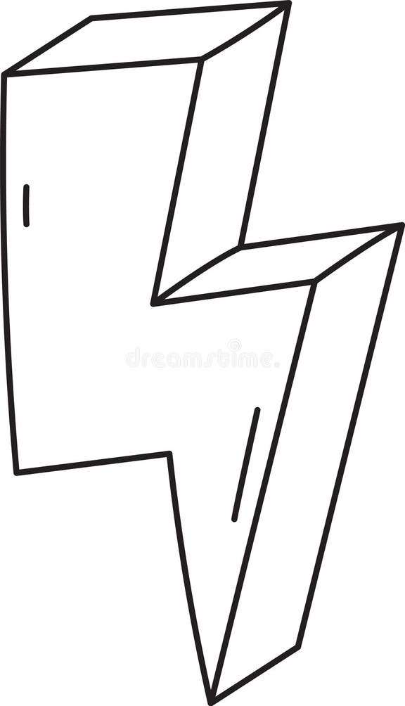 Lightning Lined Doodle stock vector. Illustration of doodle - 331032373