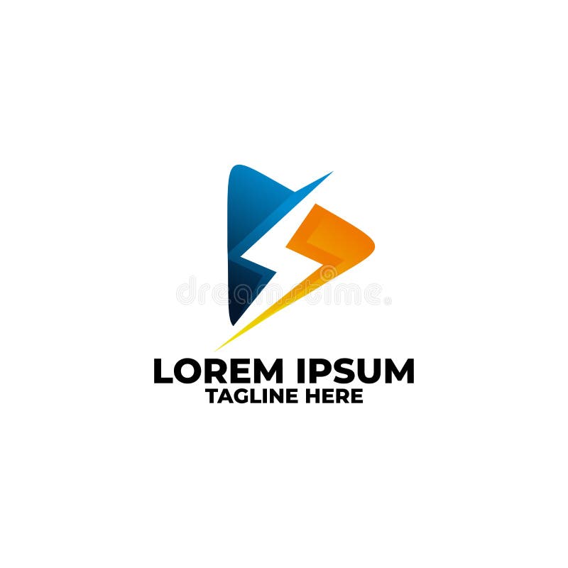 Lightning Logo Design Vector Isolated Stock Vector - Illustration of ...