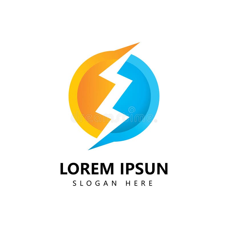 Lightning Logo. Electrical Energy Flash or Symbol of Power. the Concept ...