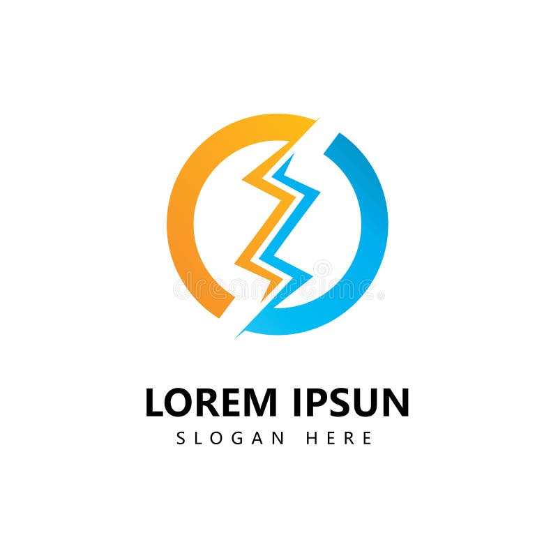 Lightning Logo. Electrical Energy Flash or Symbol of Power. the Concept ...