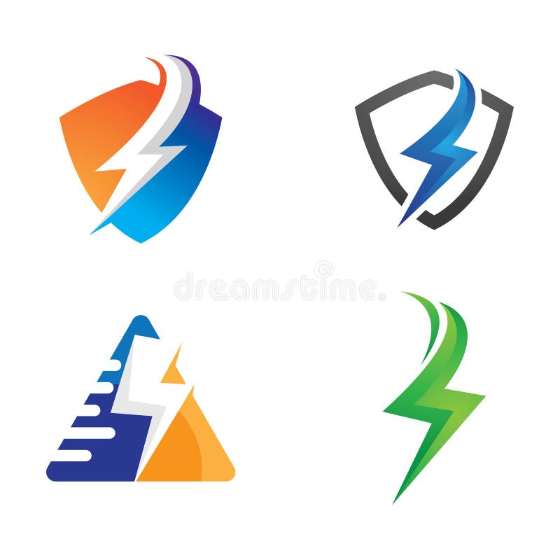 Lightning logo images stock vector. Illustration of sign - 210693733