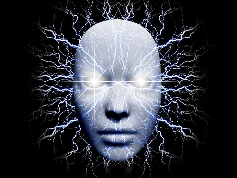 Mask and Lightning stock vector. Illustration of artwork - 3426287