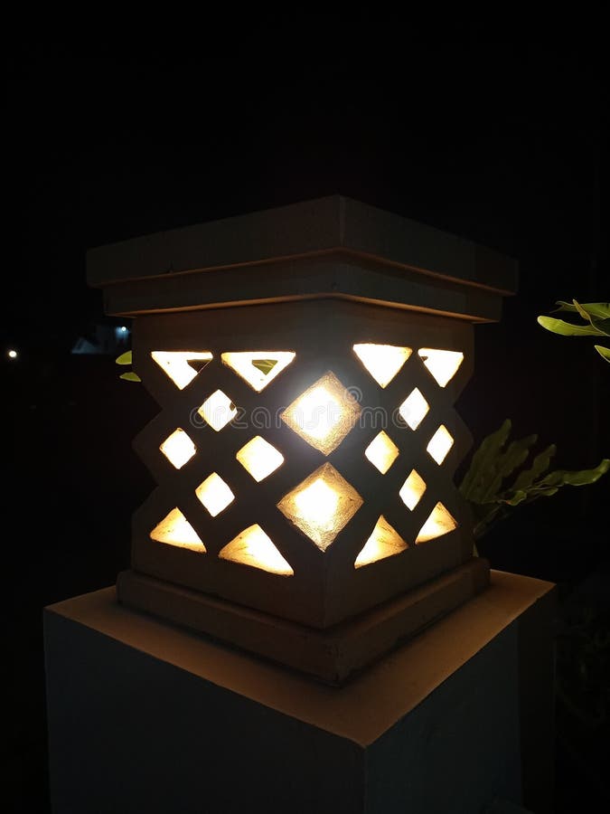 The Lightning in Middle of the Night with Yellow Color and Beautiful ...