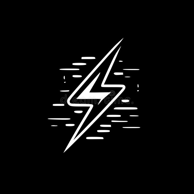 Lightning - Minimalist and Flat Logo - Vector Illustration Stock ...