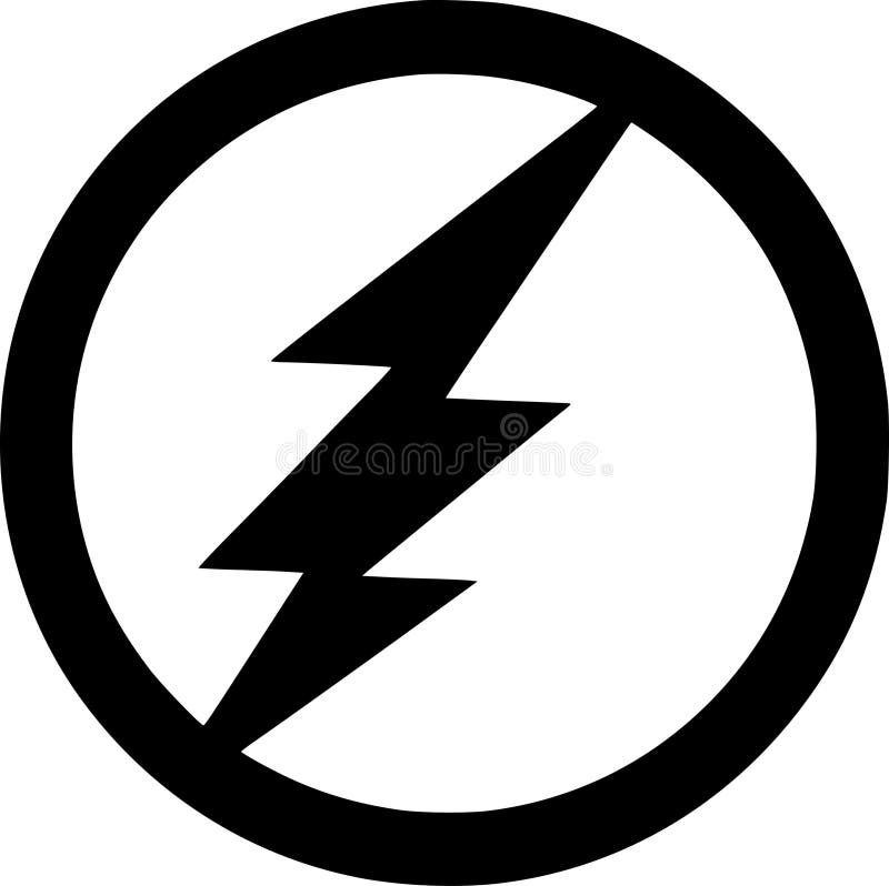 Lightning - Minimalist and Simple Silhouette - Vector Illustration ...