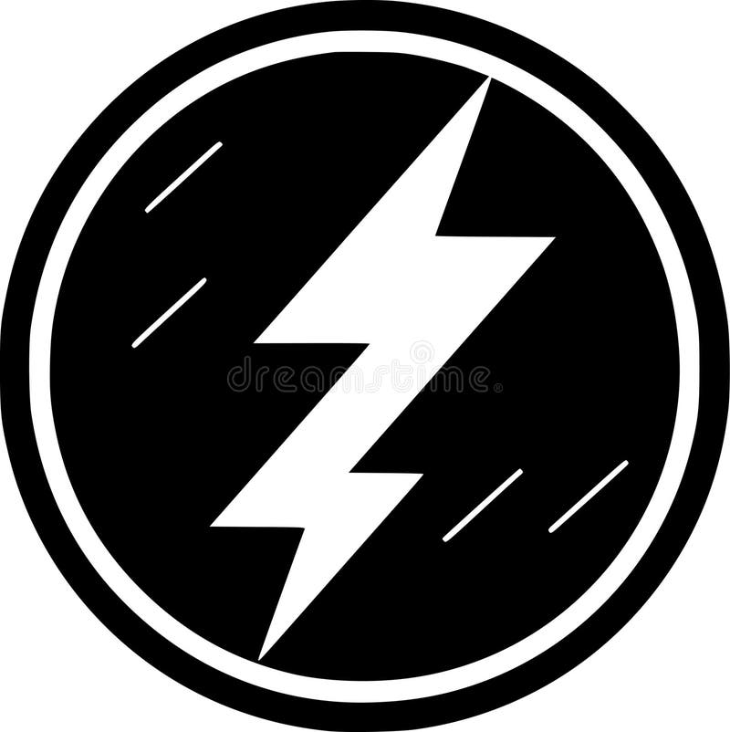 Lightning - Minimalist and Simple Silhouette - Vector Illustration ...