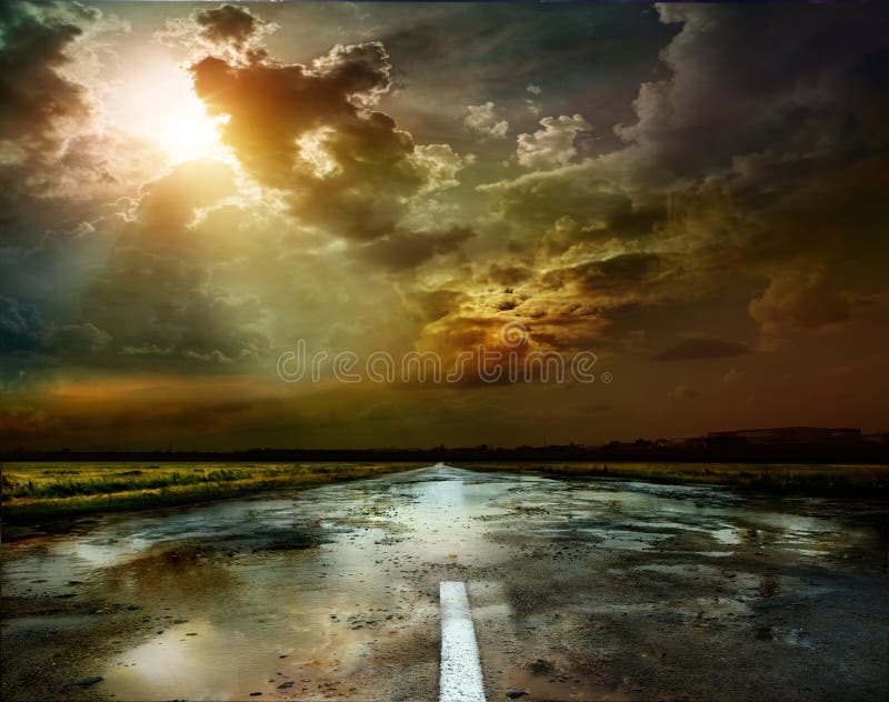 Lightning storm stock photo. Image of arkansas, highway - 19589610