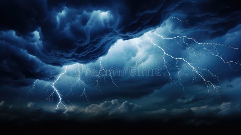 Lightning nautical table stock illustration. Illustration of brooding ...