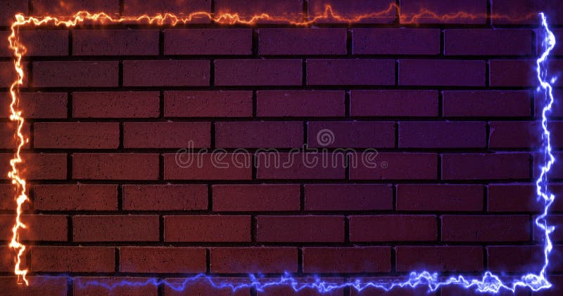 Lightning Border Frame on Black Background Animation Stock Video ...