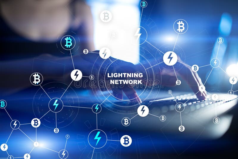 Lightning Network, Blockchain and Cryptocurrency Technology Concept ... Lightning Network, Blockchain and Cryptocurrency Technology Concept ...
