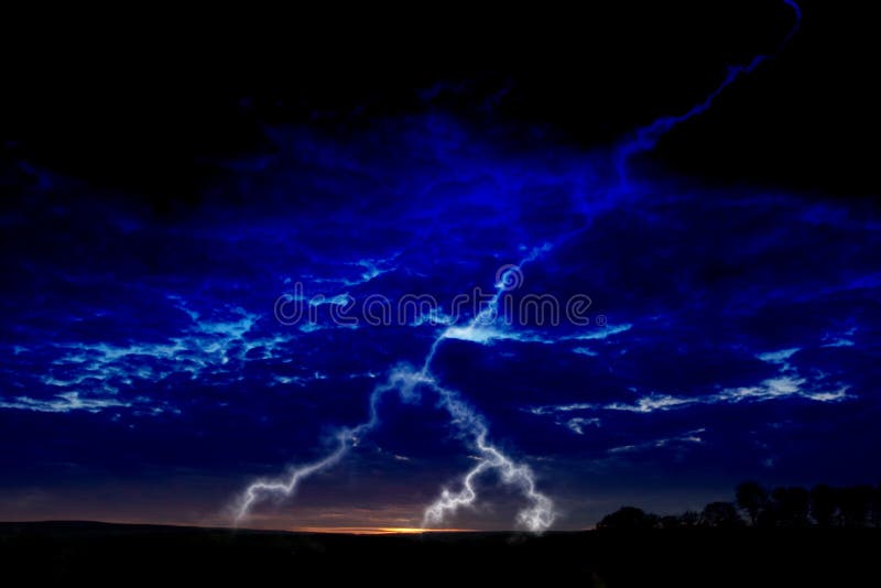 Lightning at night stock image. Image of jupiter, power - 1628211
