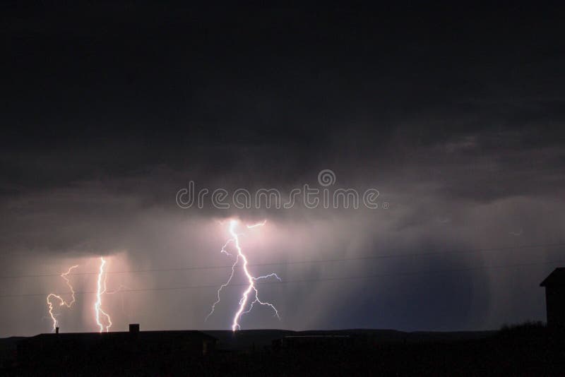 Lightning at night stock photo. Image of night, awesome - 145815568