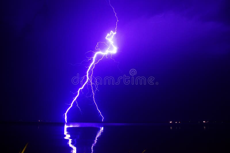 Wild Lightning Strike stock image. Image of mean, electrical - 1156869