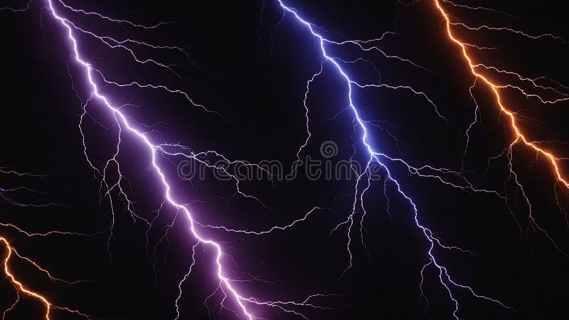 Lightning in the Night a Cosmic Dance of Forces, Where the Lightning is ...