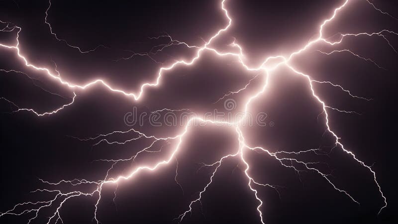 Lightning in the Night Sky a Lightning Bolt in the Sky, Creating a ...