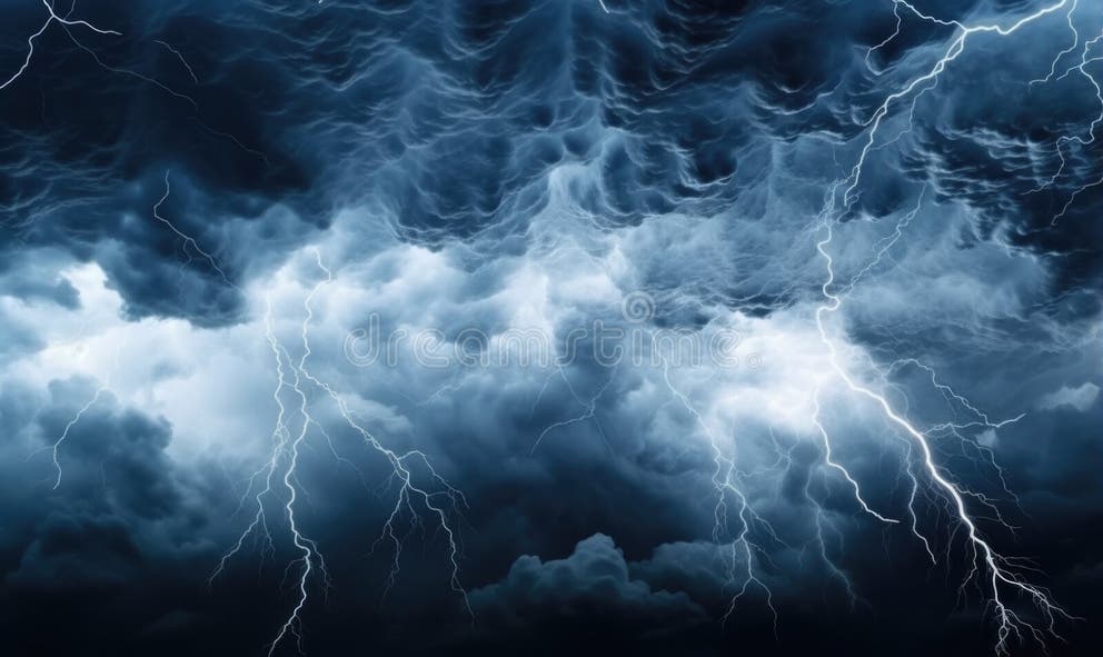 Lightning in the Night Sky. Thunderstorm and Lightning in the Night Sky Stock Photo - Image of ...