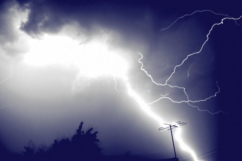Lightning, Night Thunderstorm, Thunder Stock Image - Image of summer ...