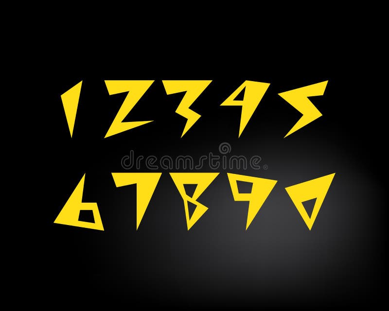 Set of Numbers from 1 To 16 in a Modern Style Black and White Frame ...