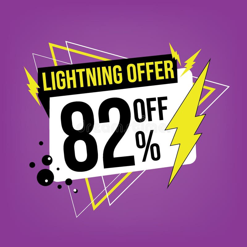 Lightning offer, 82 off stock illustration. Illustration of sale ...