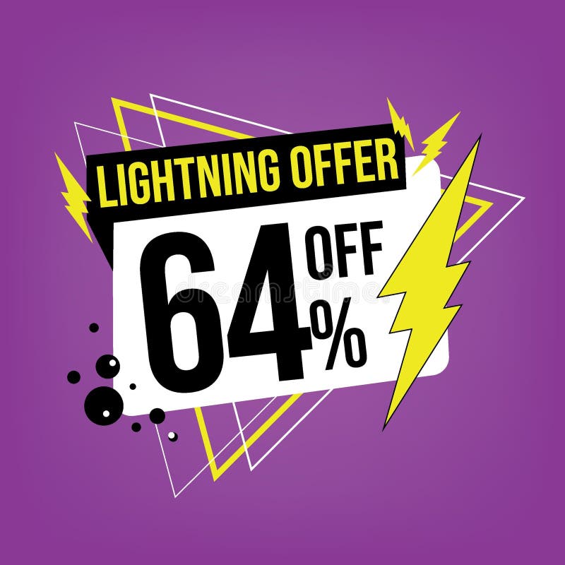 Lightning offer, 64 off stock illustration. Illustration of time ...