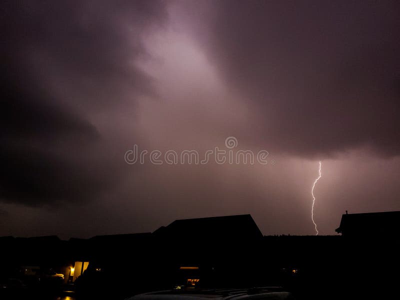 Lightning stock image. Image of night, bolt, storm, powerful - 169632367
