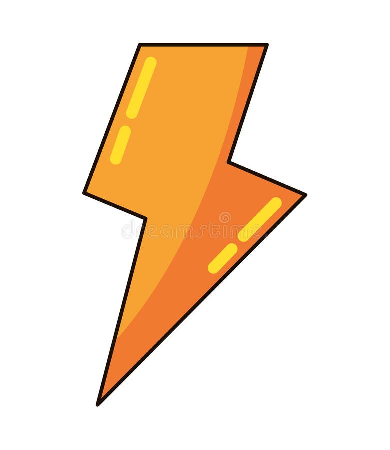 Lightning retro icon stock vector. Illustration of design - 268975405