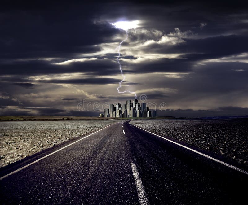 Lightning and the Tree stock photo. Image of cloud, concept - 11811976