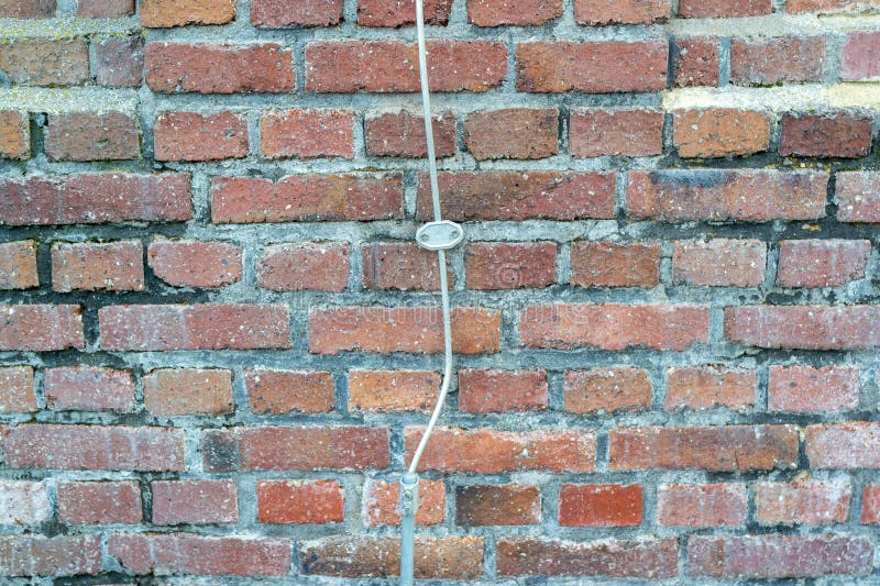 Lightning Rod on a Brick House Wall Stock Image - Image of lightning ...