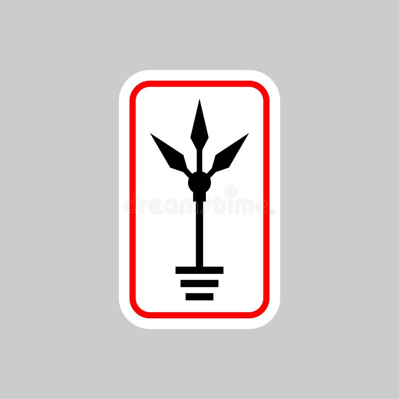 Lightning Rod Sign Isolated. Vector Illustration Stock Vector ...