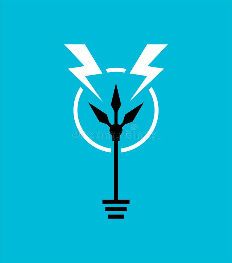 Lightning Rod Sign Isolated. Vector Illustration Stock Vector ...