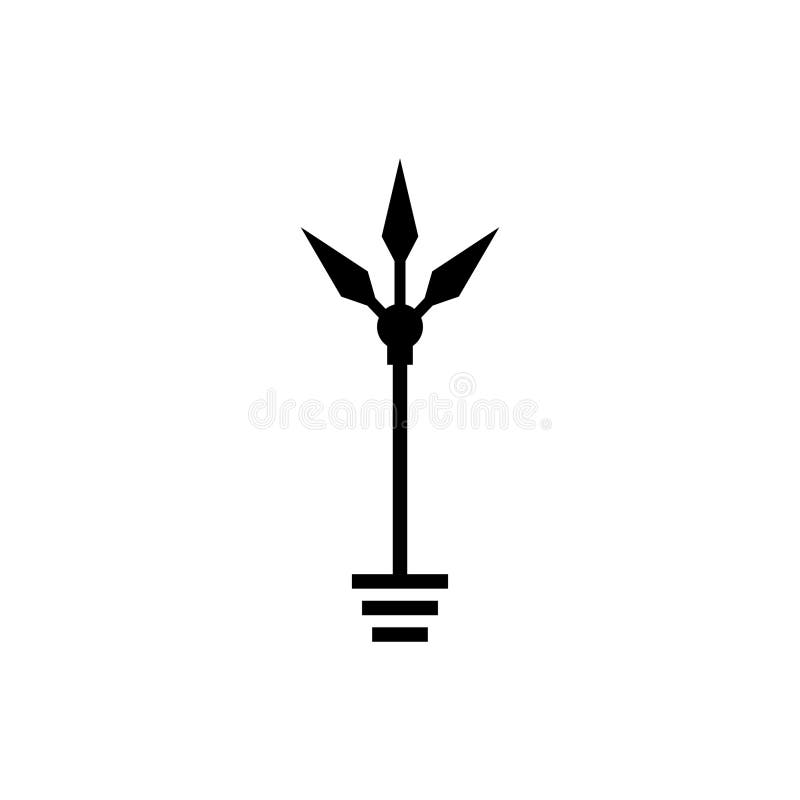 Lightning Rod Sign Isolated. Vector Illustration Stock Vector ...