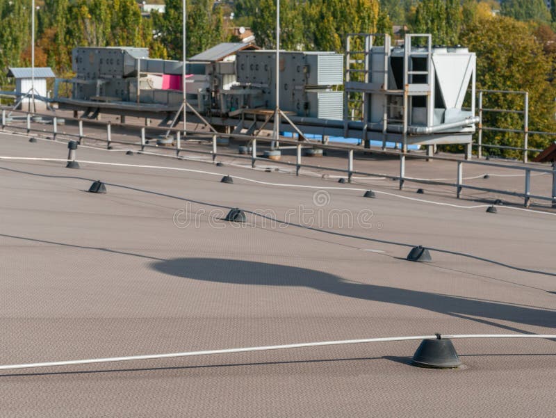 Lightning Rod System in the Background Chiller Fan Coil System ...