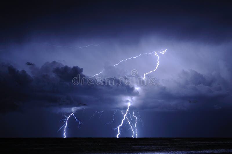 Lightning strikes stock image. Image of chasing, electric - 10119495