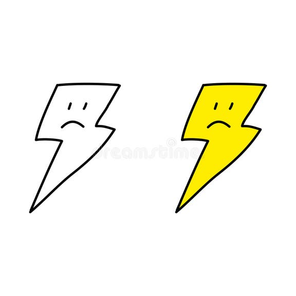 Lightning 2 stock vector. Illustration of icon, emoticon - 302765440