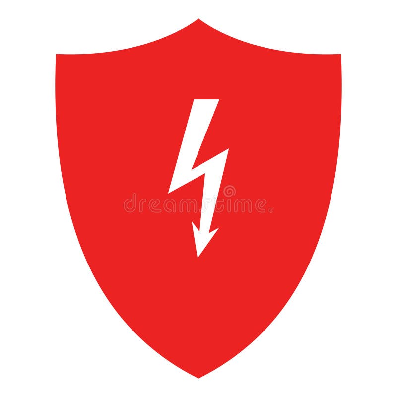 Lightning And Shield Symbol Protect Vector Logo Template Icon. Vector ...
